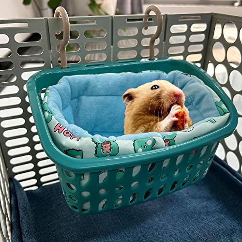 Rat Hammock for Cage Chew Proof,Guinea Pig Cage Accessories,Small Animal Removable Nest with Hanging Hammock Basket Bed Hideout for Ferret, Kitten, Squirrel, Chinchilla