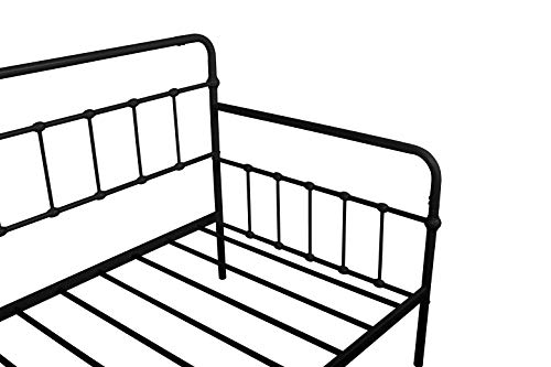 Livavege Twin Daybed with Trundle, Multifunctional Metal Twin Size Platform Bed Frame Sofa Beds with Headboard for Kids/Teens/Adults, Mattress Foundation/Space-Saving/No Box Spring Need