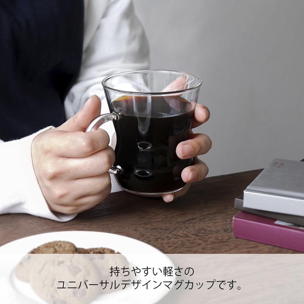 Hario "Suki" Glass Mug, 300ml, Clear