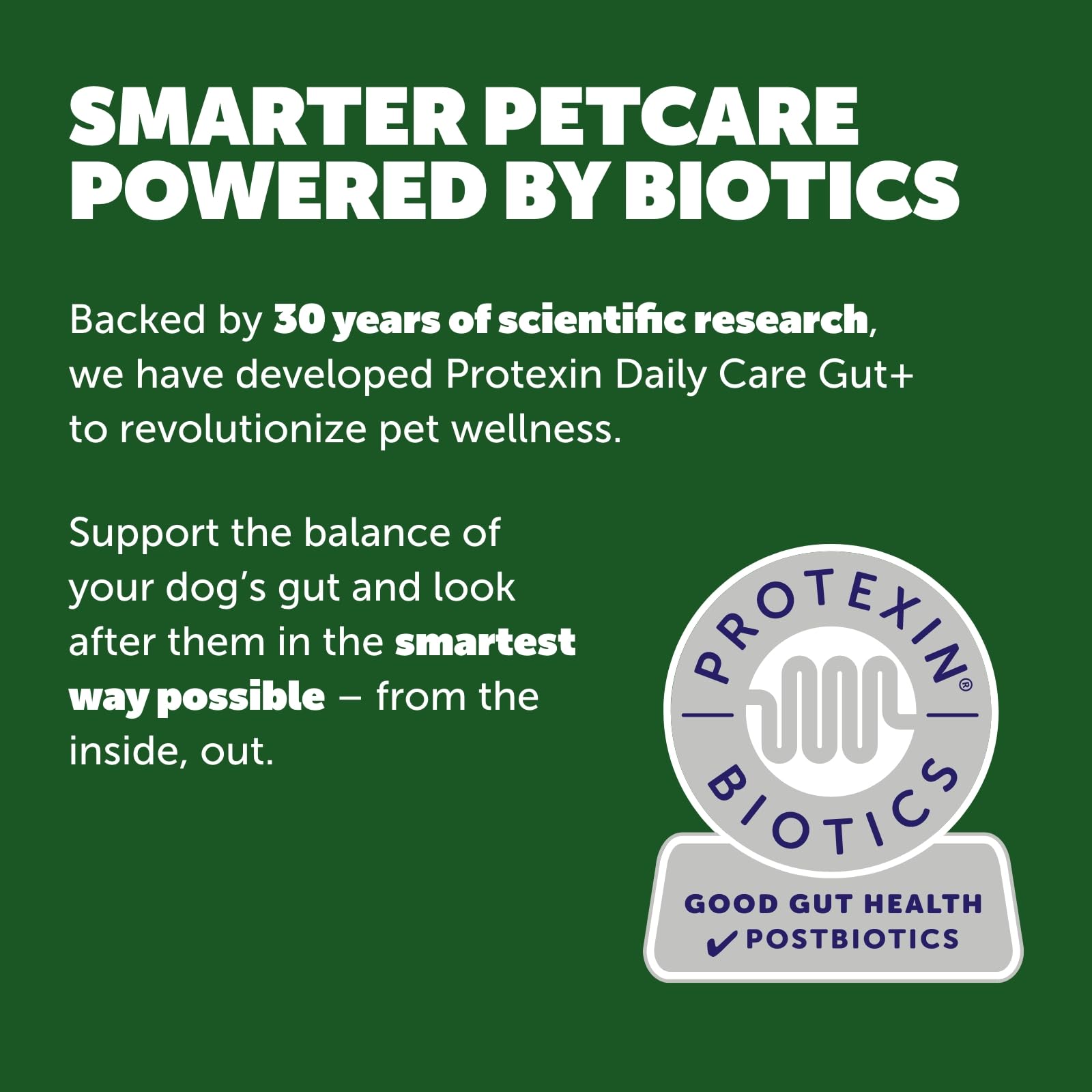 Protexin Daily Care Gut+ Mobility, 60 postbiotic Dog Supplement Chews โ Chicken and Bacon Flavored