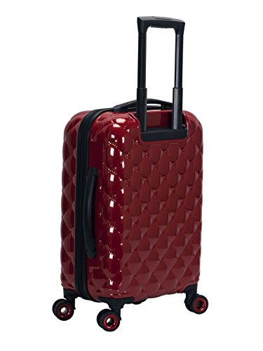 Rockland Quilt Hardside Expandable Spinner Wheel Luggage, Red, 3-Piece Set (20/24/28)