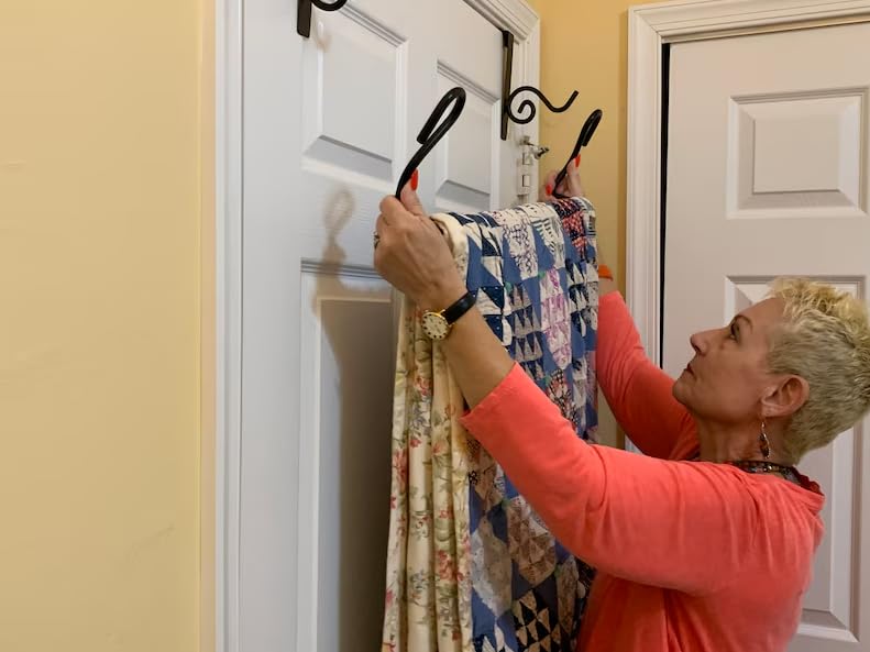 Over door hanger for quilts, bedding, fabrics, & more!