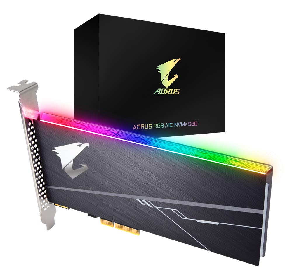 GIGABYTE 1TB Aorus RGB AIC NVMe 1.3 PCI-Express 3.0 x4 SSD Solid State Disk