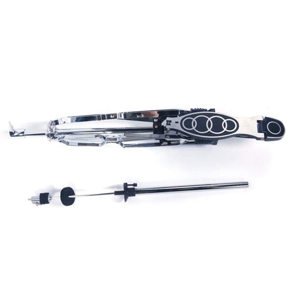 Estink Foldable Portable Hi-Hat Stand,Pedal Control Style Drum Hi-Hat Cymbal Stand with Pedal Silver and Black (Hi-Hat Stand)