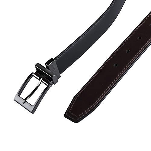 Dickies Men's Two-in-One Reversible Belt, Black/Brown Casual, Medium (34-36)
