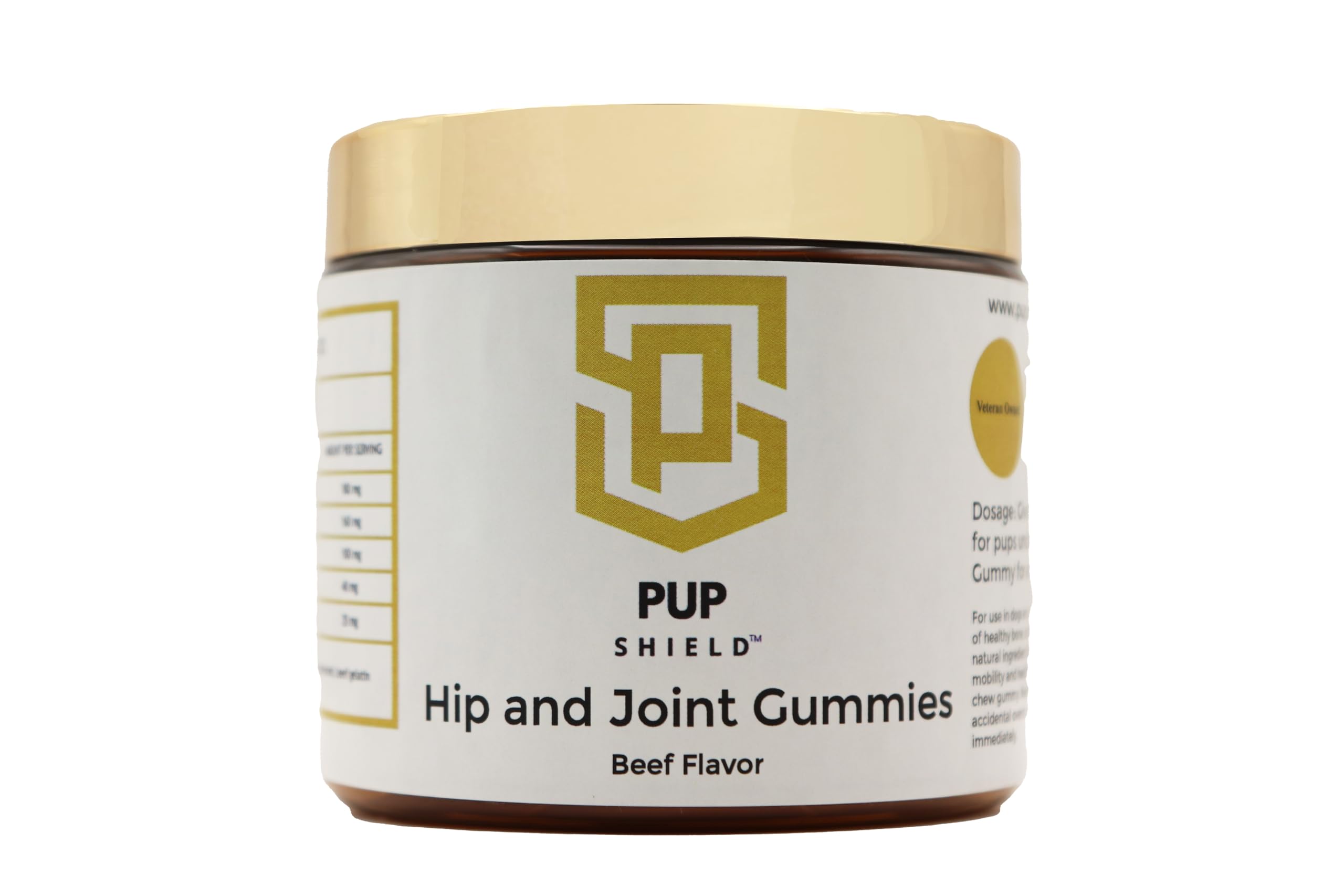 Pup Shield Advanced Hip & Joint Gummies for Dogs | Potent Glucosamine, Hemp, Turmeric | Supports Mobility, Promotes Comfort | Pet Wellness Supplements | 90 Beef Flavored Gummy Chews