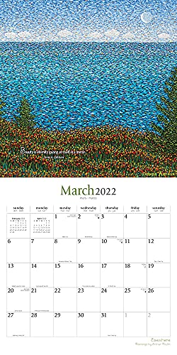 Elsewhere 2022 12 x 12 Inch Monthly Square Wall Calendar by Brush Dance, Paintings Impressionism Arthur Poulin