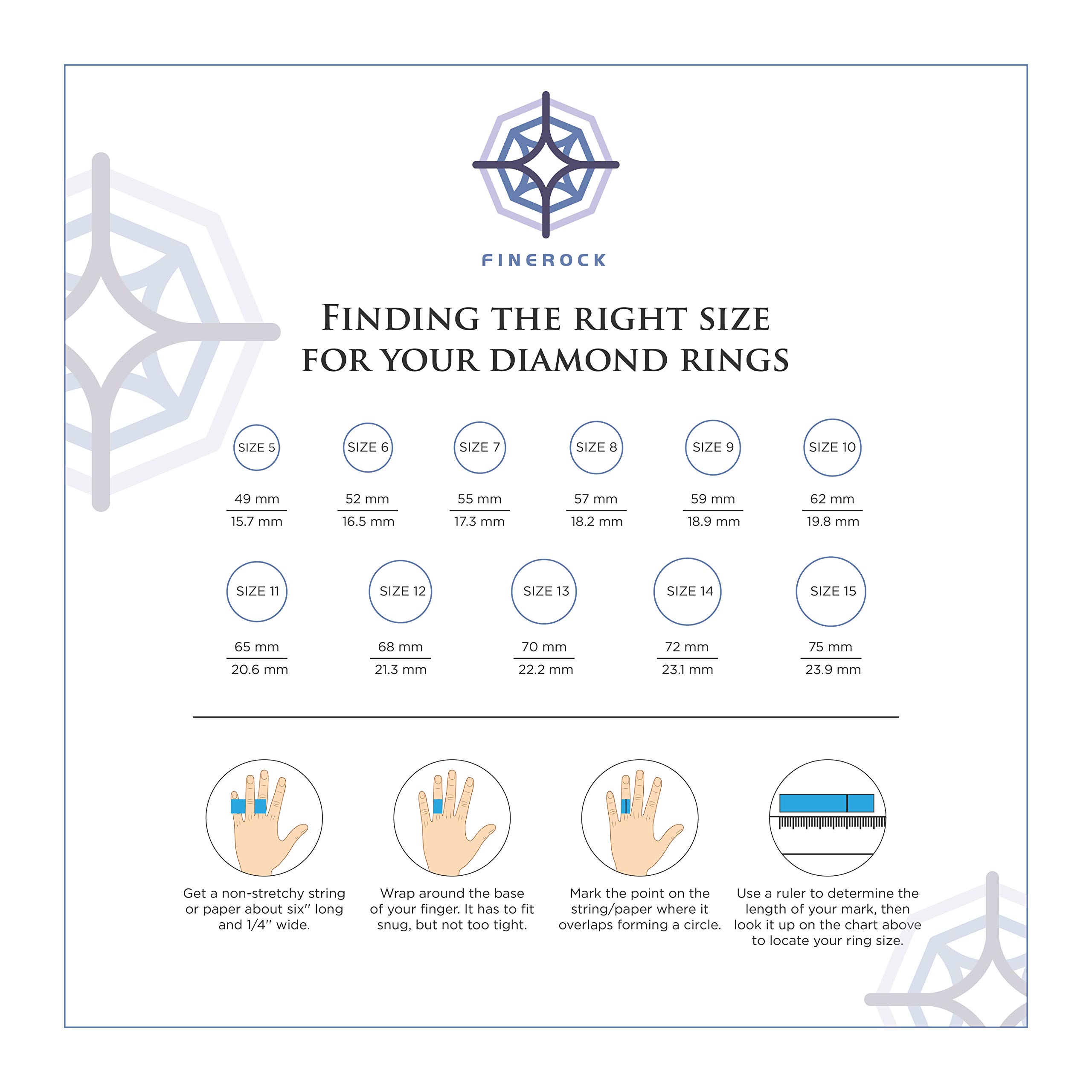 FINEROCK 1/2 Carat Round & Baguette Shape Diamond Cushion Shaped Halo Ring in 10K Yellow Gold (Ring Size 8)