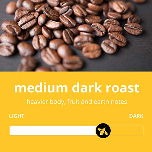 Ethical Bean Fairtrade Organic Sweet Espresso Medium Dark Roast Ground Espresso Coffee (8 oz Bag)