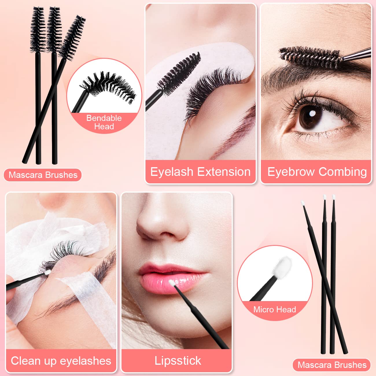 Eyelash Extension Kit Lash Extensions Supplies for Beginners with Individual Lash 0.07D Curl Mix 8-15mm, Glue, Eyelash Remover, USB Lash Fan, Tweezers, Eye Gel Pads, Micro Brushes, Mascara Brushes