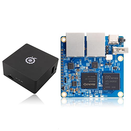 Orange Pi R1 Plus LTS 1GB LPDDR3 Rockchip RK3328 4-Core ARM Cortex-A53 64-BitSingle Board Computer, Dual Gigabit Ethernet, Development Board Run OpenWRT/Ubuntu/Debian(R1 Plus LTS+Case+Power Supply)