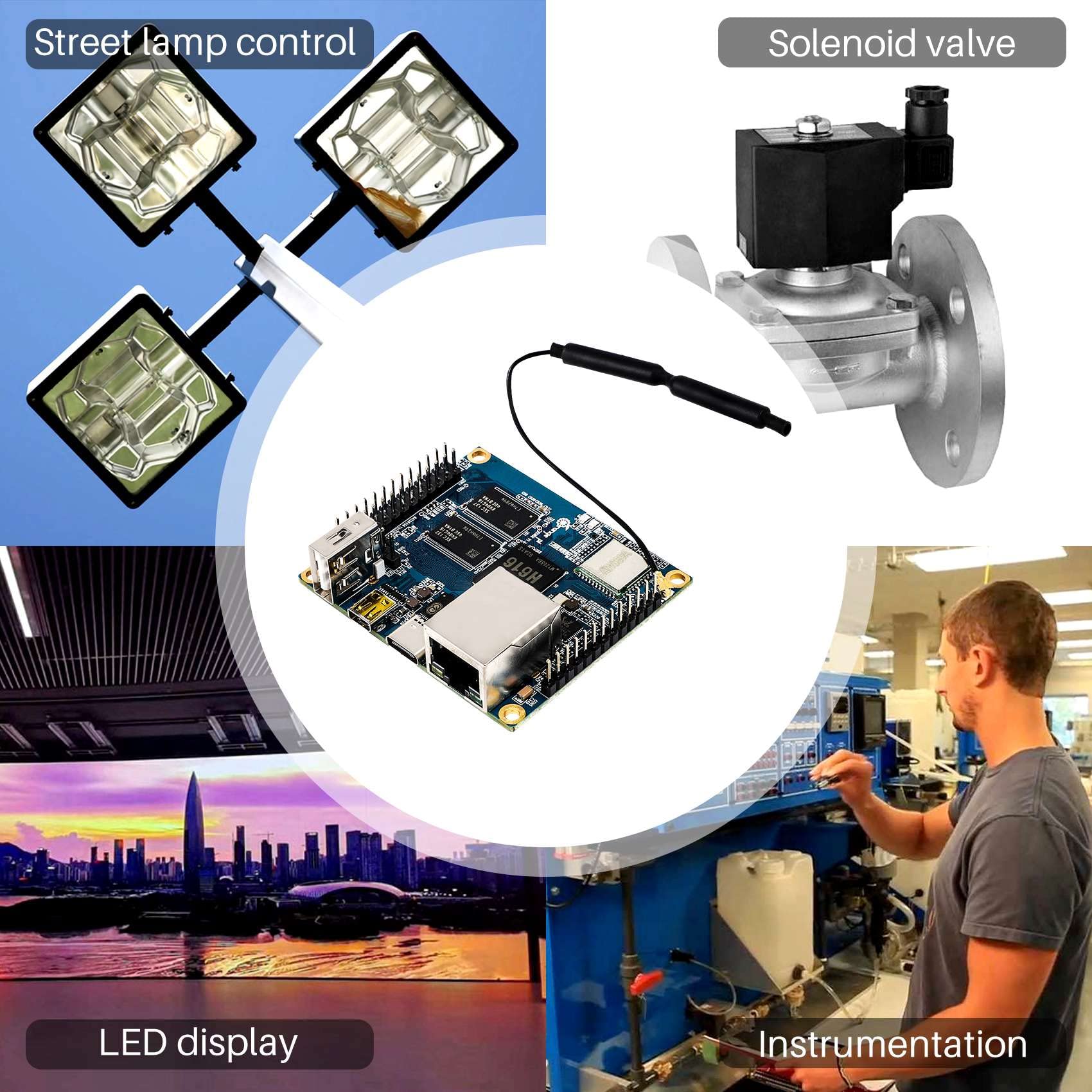 Geroosaty Orange Pi Zero 2,1GB RAM with H616 Chip,Support Gigabit Network, BT, Wif,Run 10,Ubuntu,OS Single Board, blue, 523529