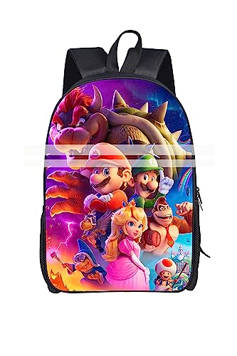 Pipixian Unisex Game Backpacks Lightweight Cartoon Travel Bags Super Cute Knapsack Black1-One Size