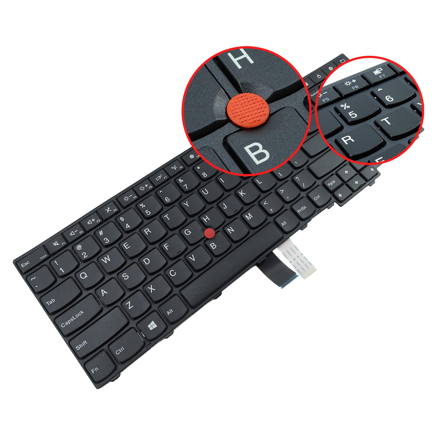 Laptop Keyboard for Lenovo ThinkPad T540 T540P T550 T560 P50S L540 L560 L570 W540 W541 W550S E540 E531 Replacement Keyboard US QWERTY Layout with Trackpoint,Installation Tools