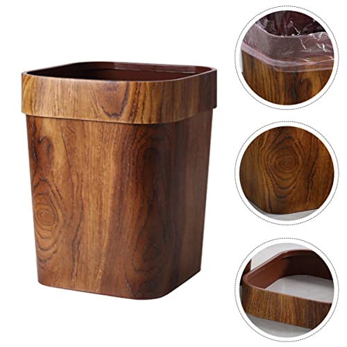 STOBAZA 1pc Dorm Bedroom for Bin Practical Counter Bathrooms Rooms Marble Home Farmhouse Pail Rubbish Siimulation Can: Basket Fashion Grain Modern Pattern Wastebasket, Xcm