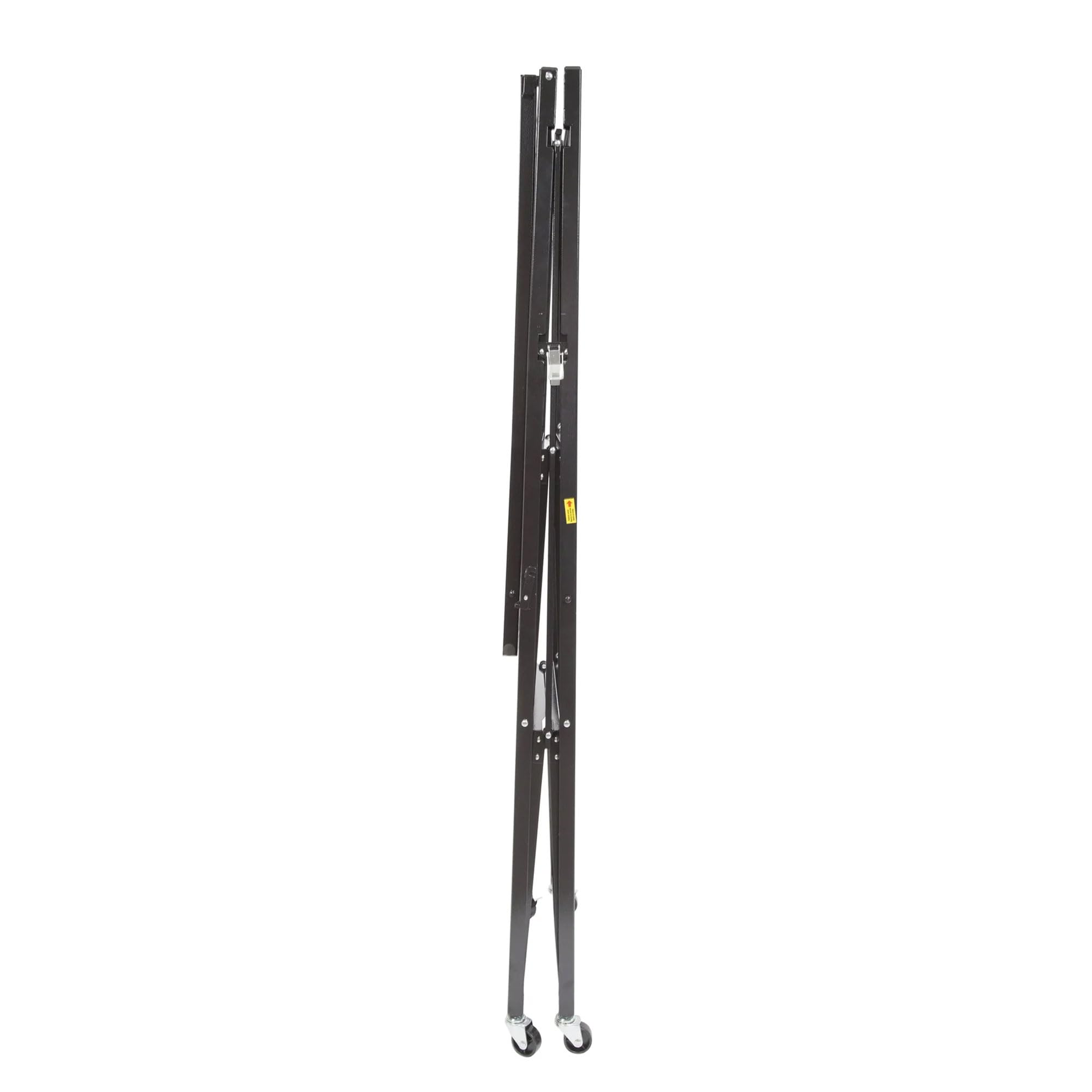 Origami R5 4 Tier Foldable Heavy Duty Metal Storage Rack with Wheels Holds Up to 1,000 Pounds for Kitchen, Garage, or Garden Storage, Black, Renewed