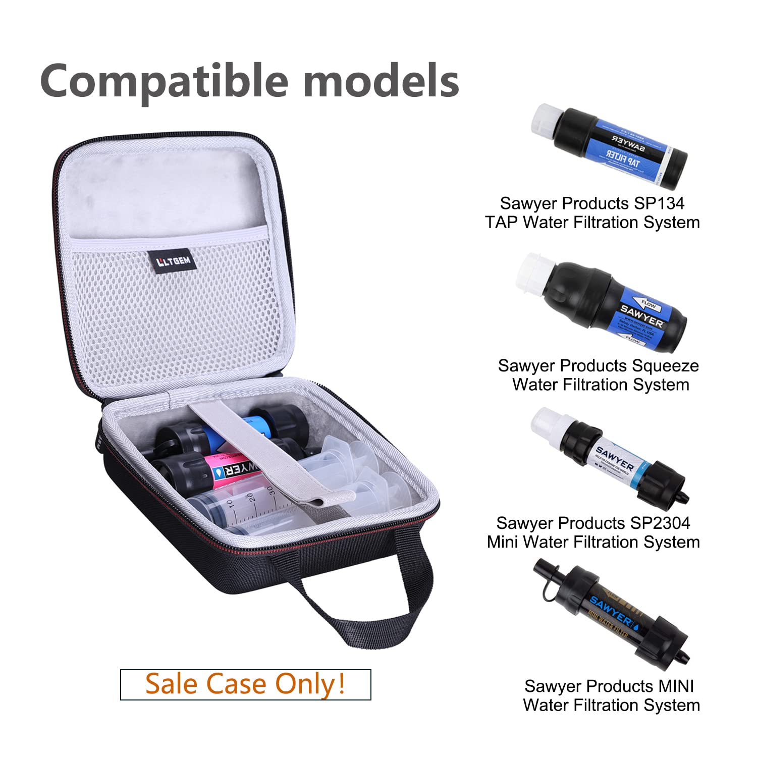 LTGEM Hard Case for Sawyer Products Water Filtration System - Travel Protective Carrying Storage Bag