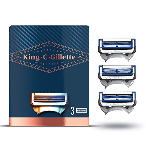 Gillette King C. Men's Razor Blades for Neck, 3 Blades - 20 Litres