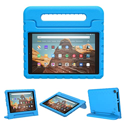 Merocab Kids Case for Fire HD 10 2019/2017/2015 Releases, HD 10 5th/7th/9th Gen Cover Shockproof Kid-Proof Flexible Durable Foam Cover with Handle Stand for Fire HD 10 2015/2017/2019 Releases