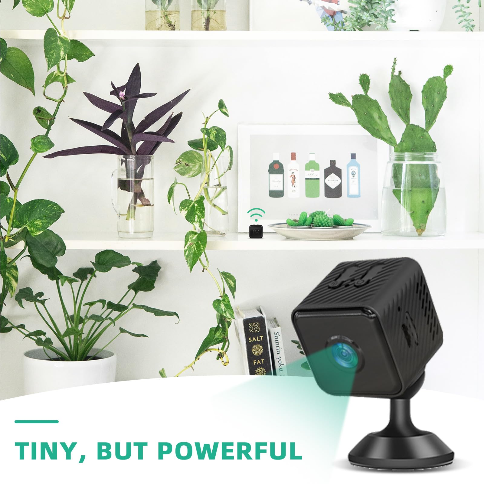 OLYAXEN Mini Spy Camera WiFi Hidden Camera Night Vision 4K HD Spy Cam for Home Security Easy to Set Wireless Indoor Smallest Camera with Motion Detection IP Camera Remote Viewing