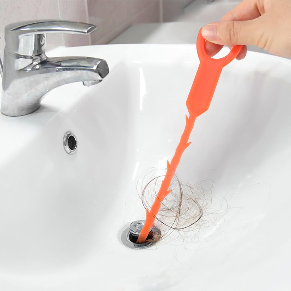 Sink Plunger with Drain Clog Remover, Mini Plunger with Short Handle, Hand Drain Plunger Easy to Use Unclogging Tool for Kitchen Sink,Bathroom Toilet, Shower Tub