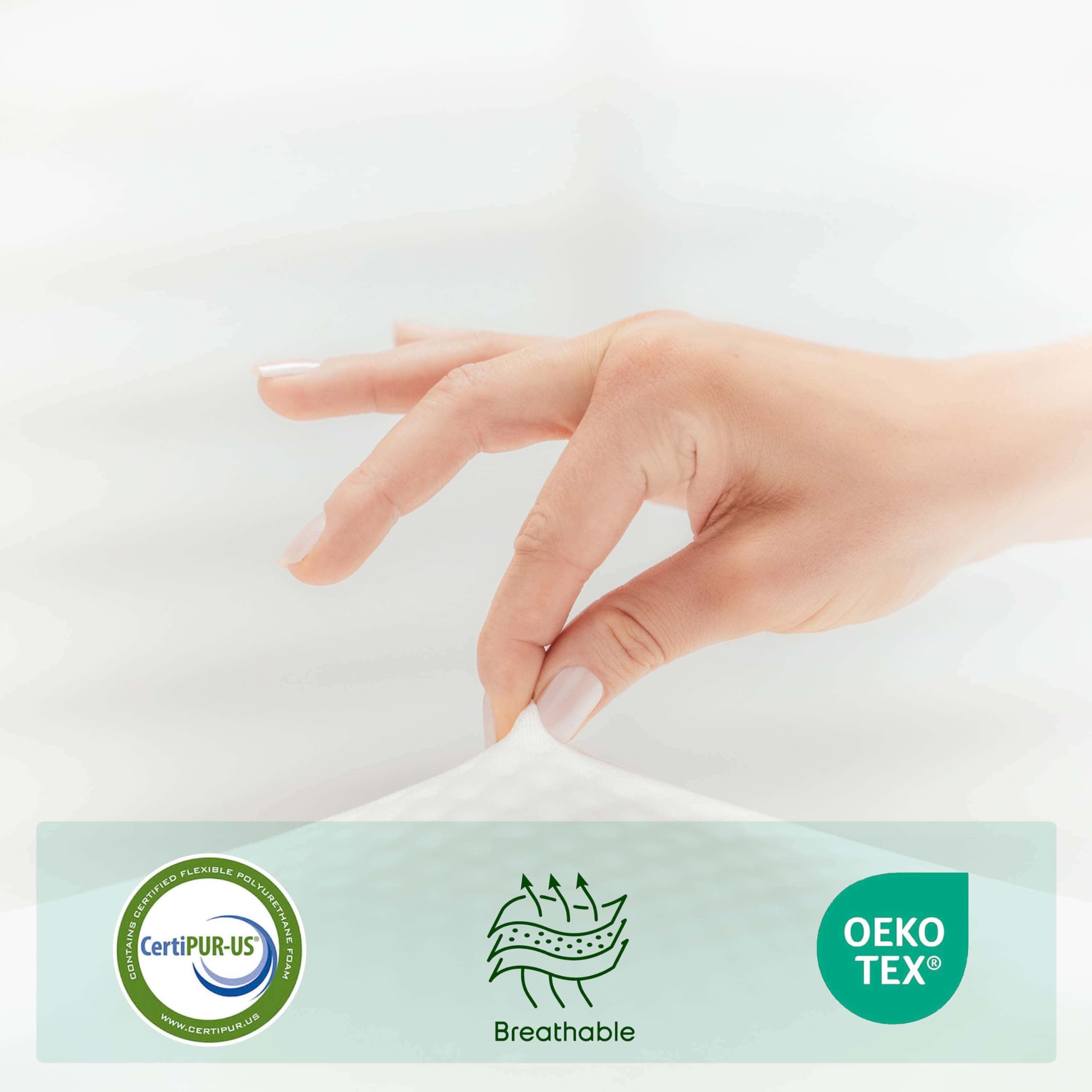 Nestl Green Tea King Size Mattress 12 Inch - Cooling Graphite Memory Foam King Mattress, Fiberglass Free King Mattress in A Box, Pressure Relief Supportive Bed in A Box, CertiPur-US Certified