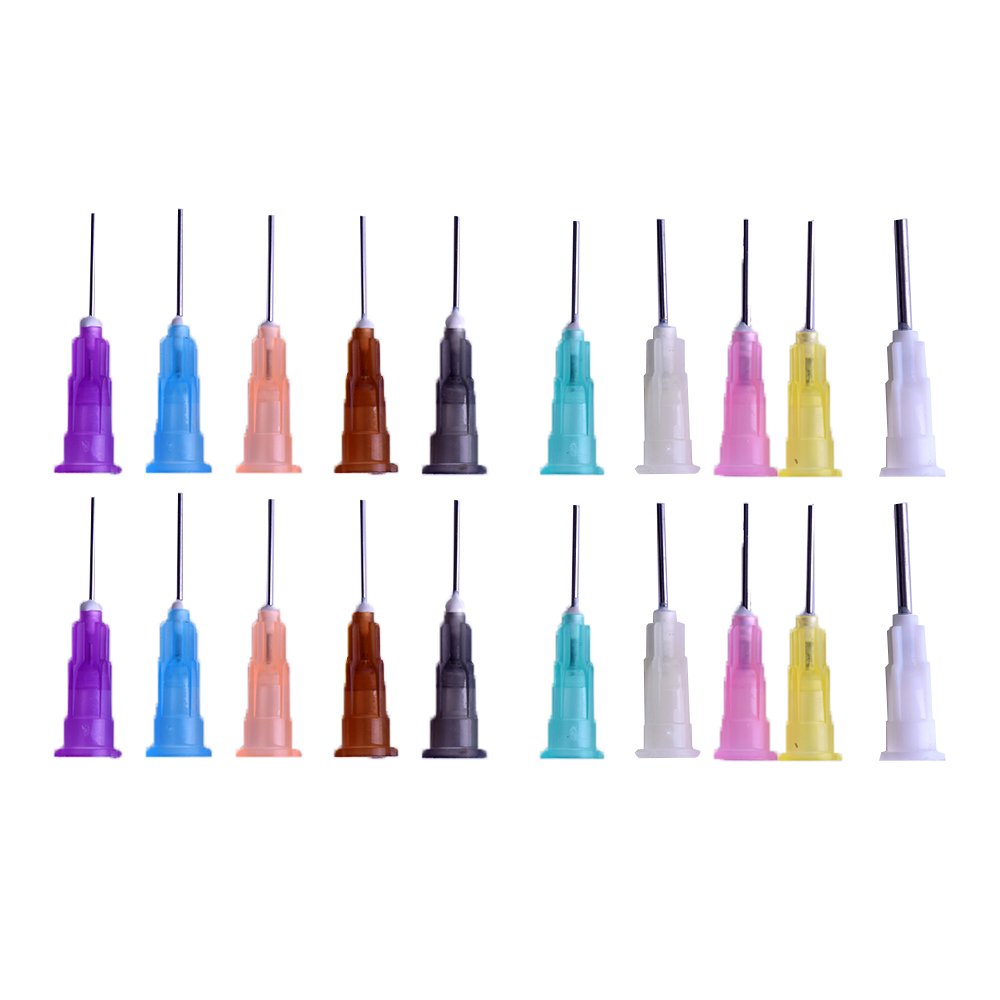 Needle with Syringe Set-10pcs 3ml,5ml,10ml,20ml, 30ml Indutrial Syringe with 20pcs Different Size 1/2" Stainless Blunt Tip Needle Great