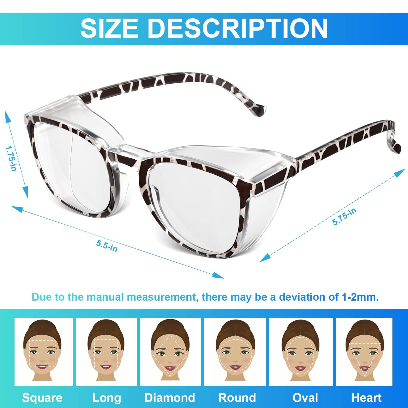 OXG 3 Pack Safety Glasses Goggles for Women, Anti Fog Clear Safety Glasses Scratch Resistant Protective Eyewear for Nurses (Blue+Purple+Grey)