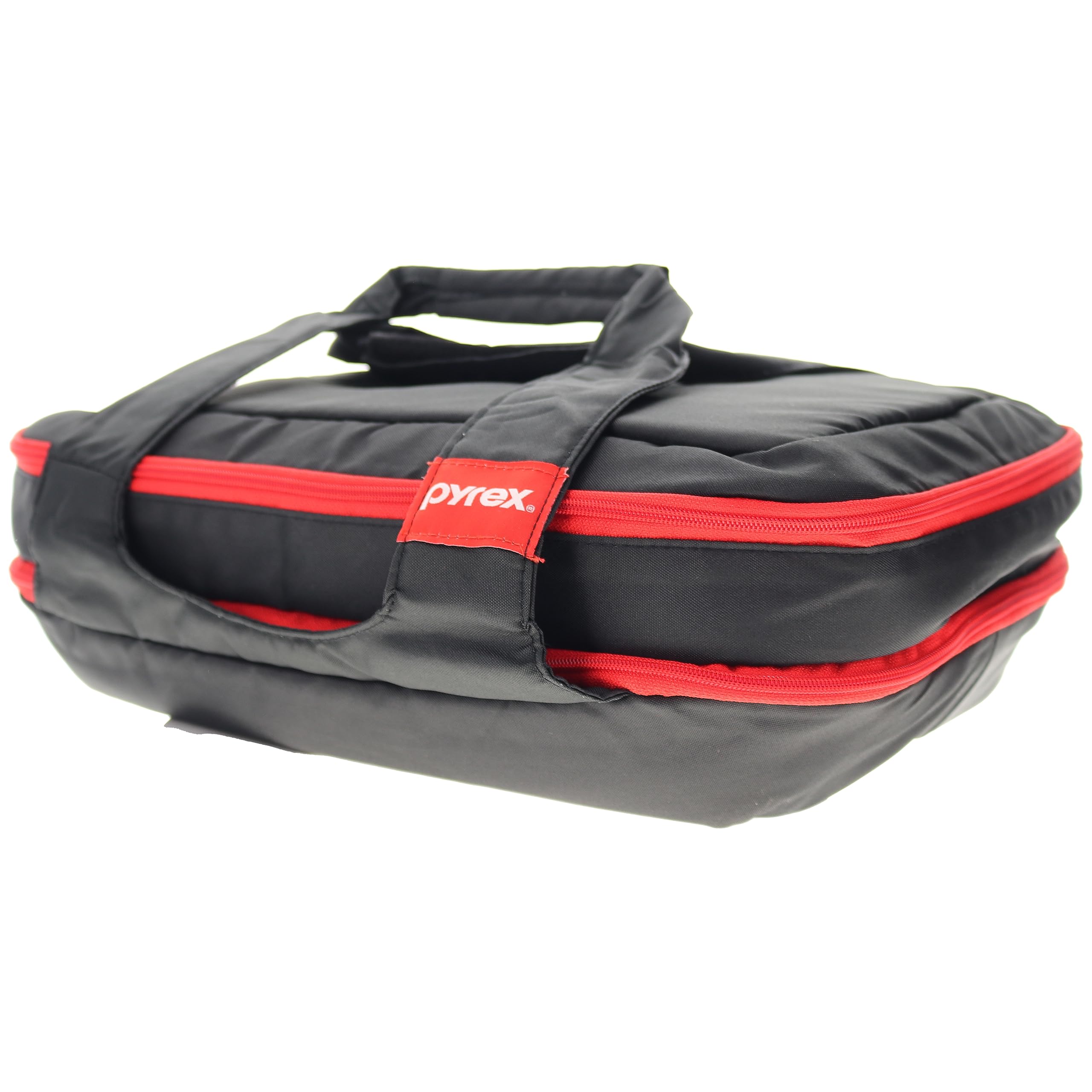 Pyrex 4-Piece Tote Bundle with Bakeware, Red Lid, and Large Hot/Cold Pack