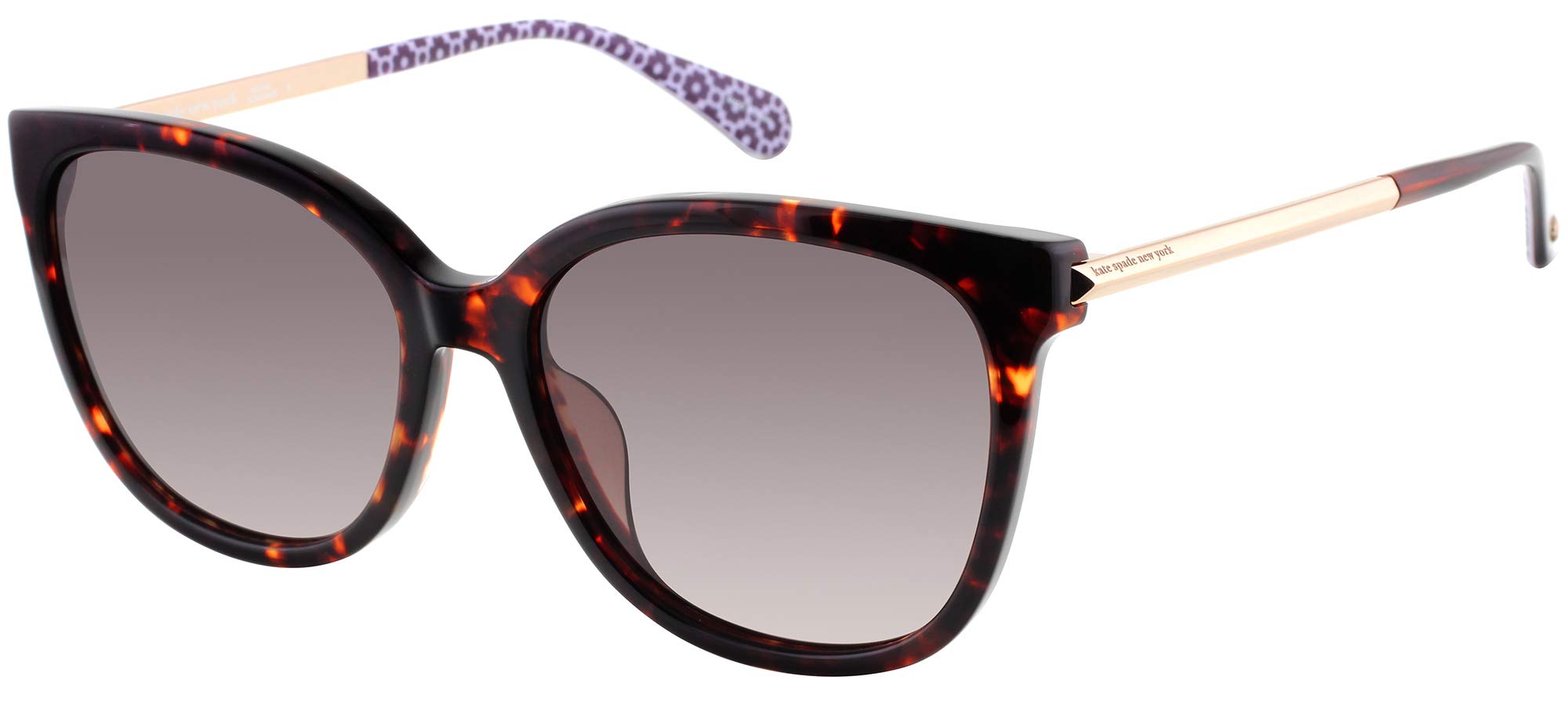 Kate Spade New York Women's Britton/G/S Polarized Square Sunglasses, Burgundy/Black Havana, One Size