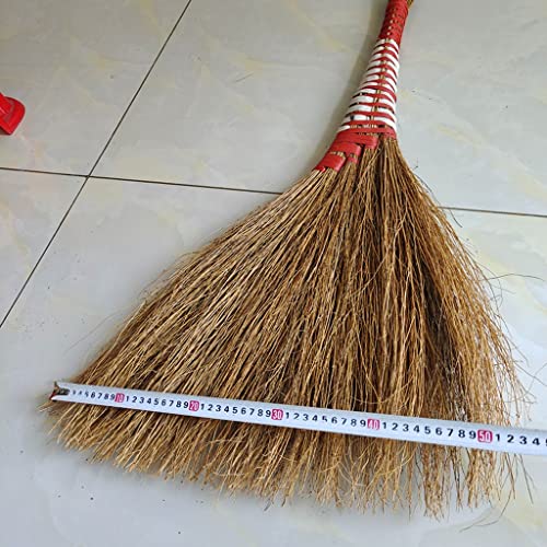 LYSLDH Iron Broom Broom Handmade Old-Fashioned Broom Household Courtyard Factory Rural Rough Melic Herb Extra Woven Thickened