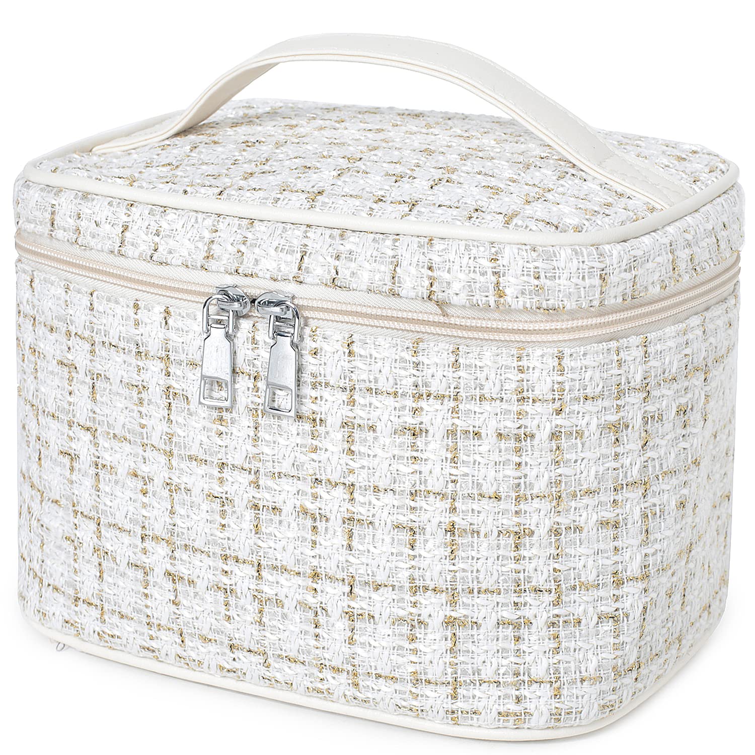 Large Portable Travel Makeup Bag - Cosmetic Bag Makeup Case Organizer for Women