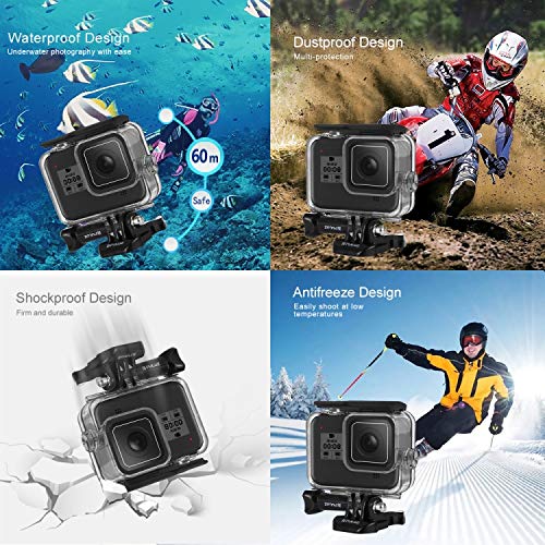 Electronics Mart Underwater Waterproof Camera Housing for GoPro HERO8 60M Depth Diving Case Protective Shell for Scuba Diving Snorkel for GoPro Hero 8