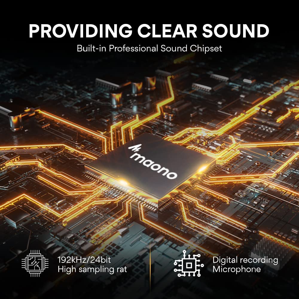 MAONO Podcast Equipment Bundle, AU-PM471TS and AU-A04 PC Computer Mic Kit with AU-MH601 Over-Ear Headphones for Recording, Podcasting, Streaming, YouTube, Twitch, Skype