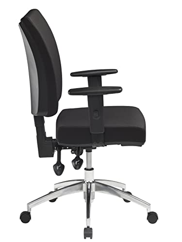 Pago Flash II Deluxe Ergonomic Chair Home Office Desk Chair with Alloy Spider and Adjustable Arms Black