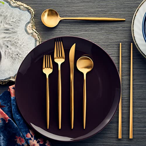 Hampton Forge Sfb70G28Bn Zephyr Gold 28 Piece Chopsticks Set