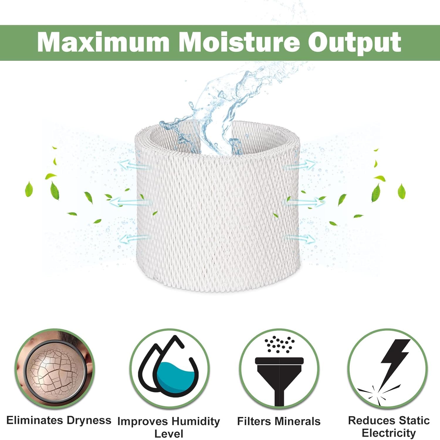 Future Way MAF2 Humidifier Filter Compatible with AIRCARE MA0800, Kenmore 15408 Humidifier, 2-Pack