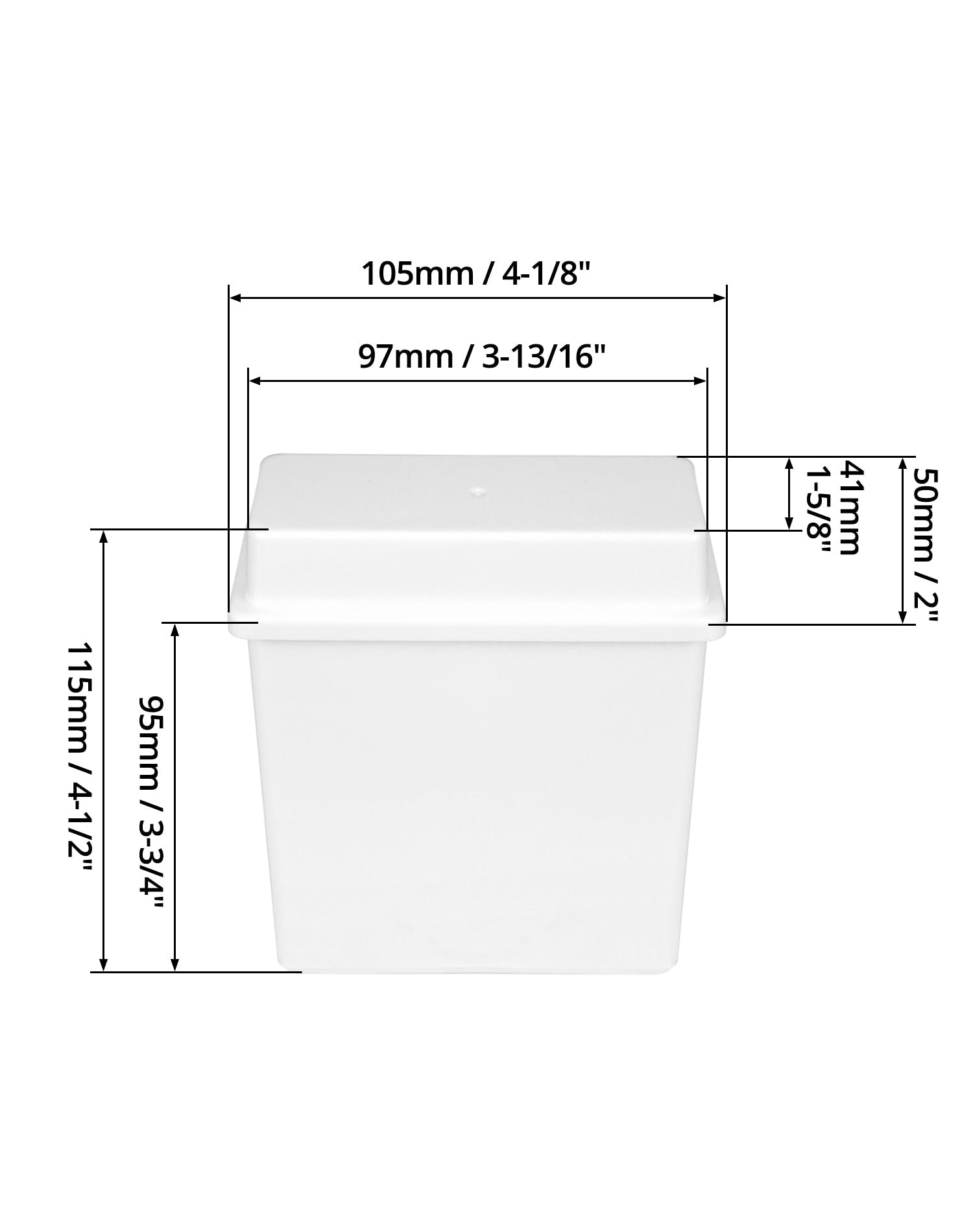 QWORK Microscope Slides Staining Jar and Rack, 4 Pcs 24-Slots, White