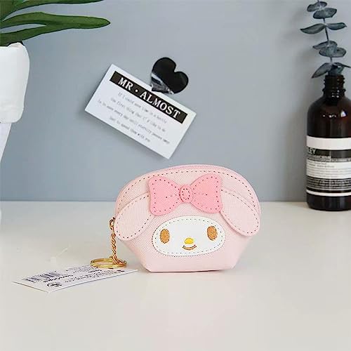 Kawaii Coin Purse Keychain,Cute Wallets for Teen Girls,Cartoon Wallet for Backpack Decoration (Melo)