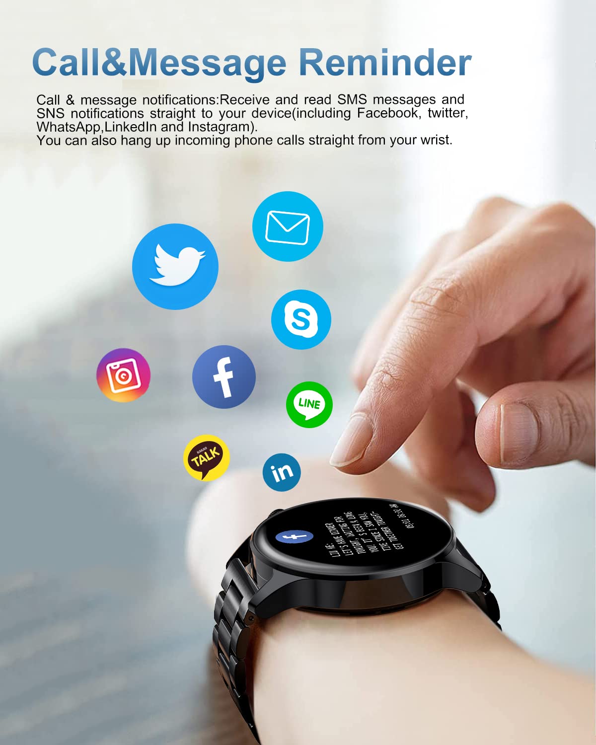 LIGE Smart Watches for Men, Smartwatch for Android and iOS Phones with Bluetooth Calls 1.32" Full Touch Screen Activity Tracker Heart Rate Sleep Monitor IP67 Waterproof Pedometer