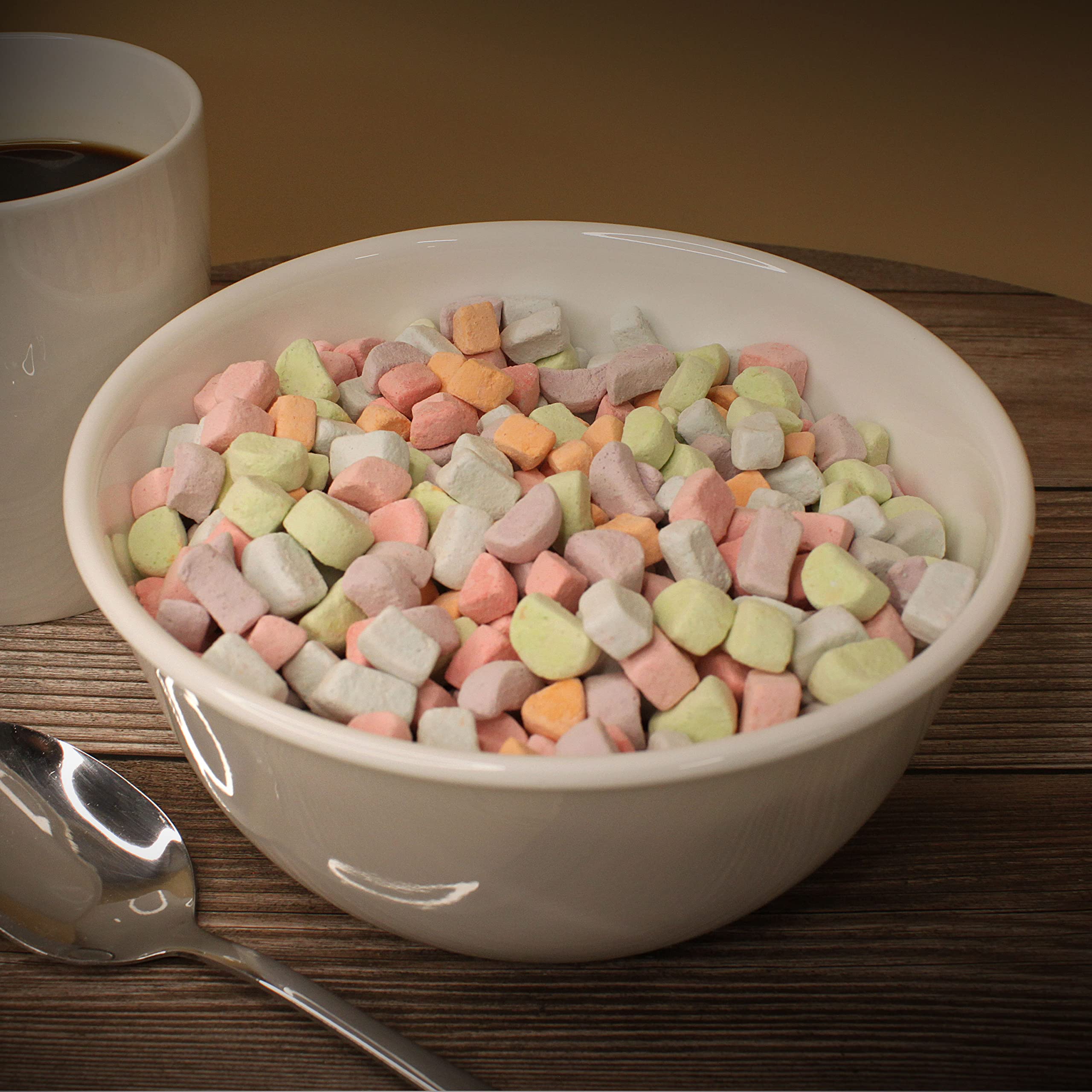 Fun Shapes & Colors - Vanilla Dehydrated Marshmallows | Half Pound Resealable Bulk Bag | For Hot Chocolate, Cereal, Ice Cream Topping, or Plain - (8oz Bag)