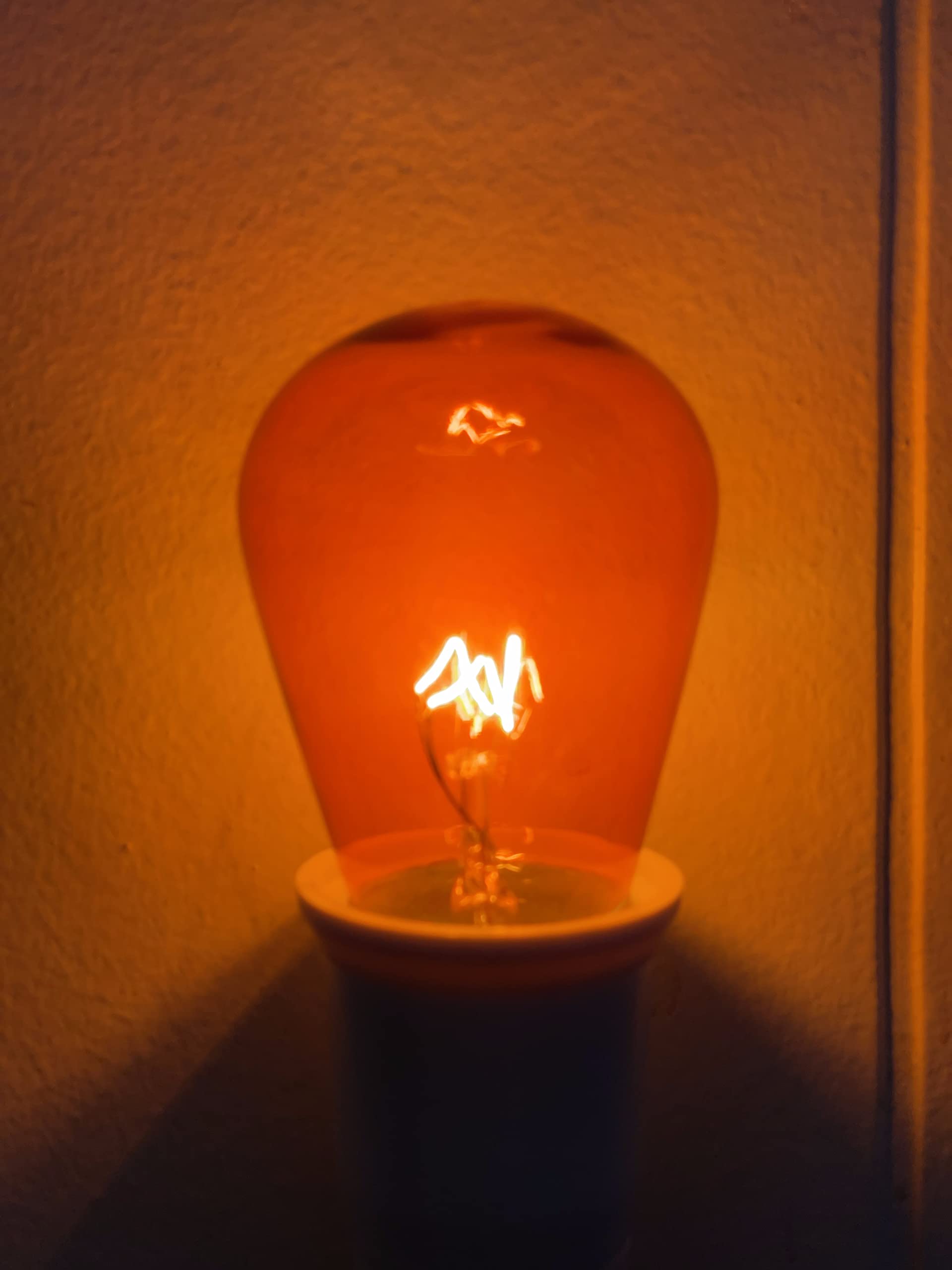 String Light Company S1411WA Amber S14 Light Bulb with E26 Base, 11-Watt (Pack of 12)