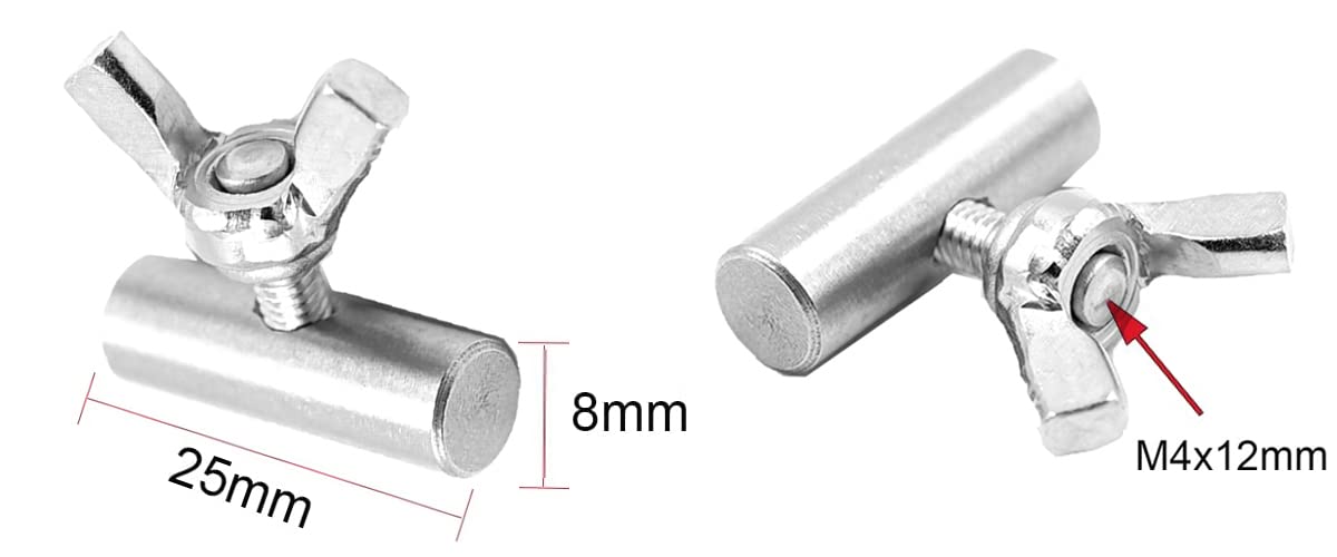JUTTAUTO Awning Rail Stoppers, 8mm, 304 Stainless Steel - Prevents Awning Movement, Easy Install, Multipurpose for Campervan, Motorhome, Boat