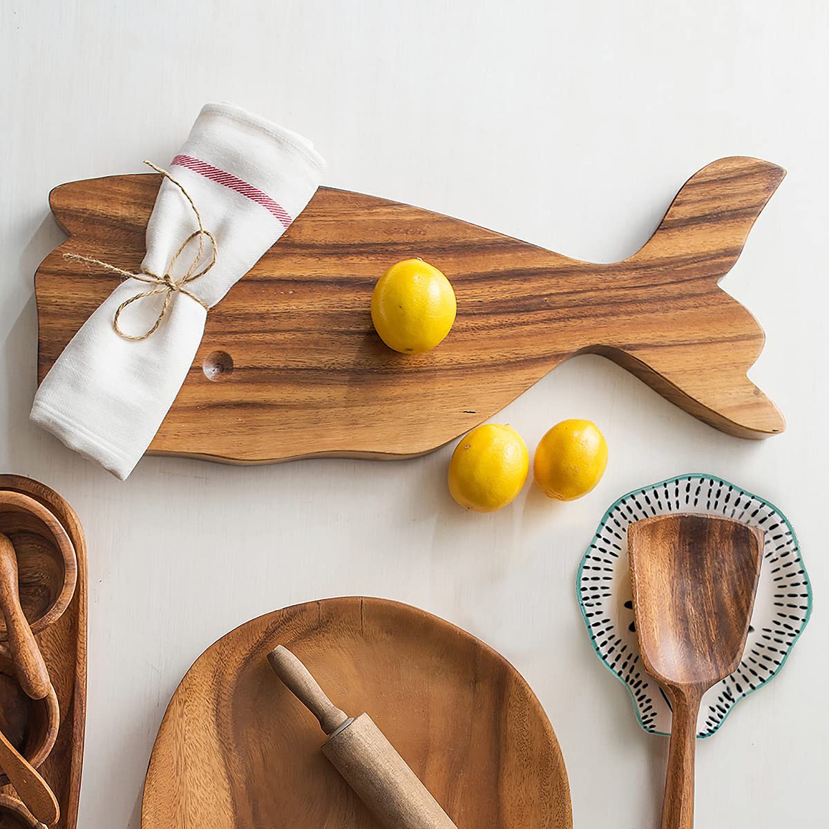 heart & home Ceramic Spoon Rest For Kitchen, Hand Stamped Spoon Holder For Stove Top, Kitchen Utensil Spoon Rest, 5.5‘’L