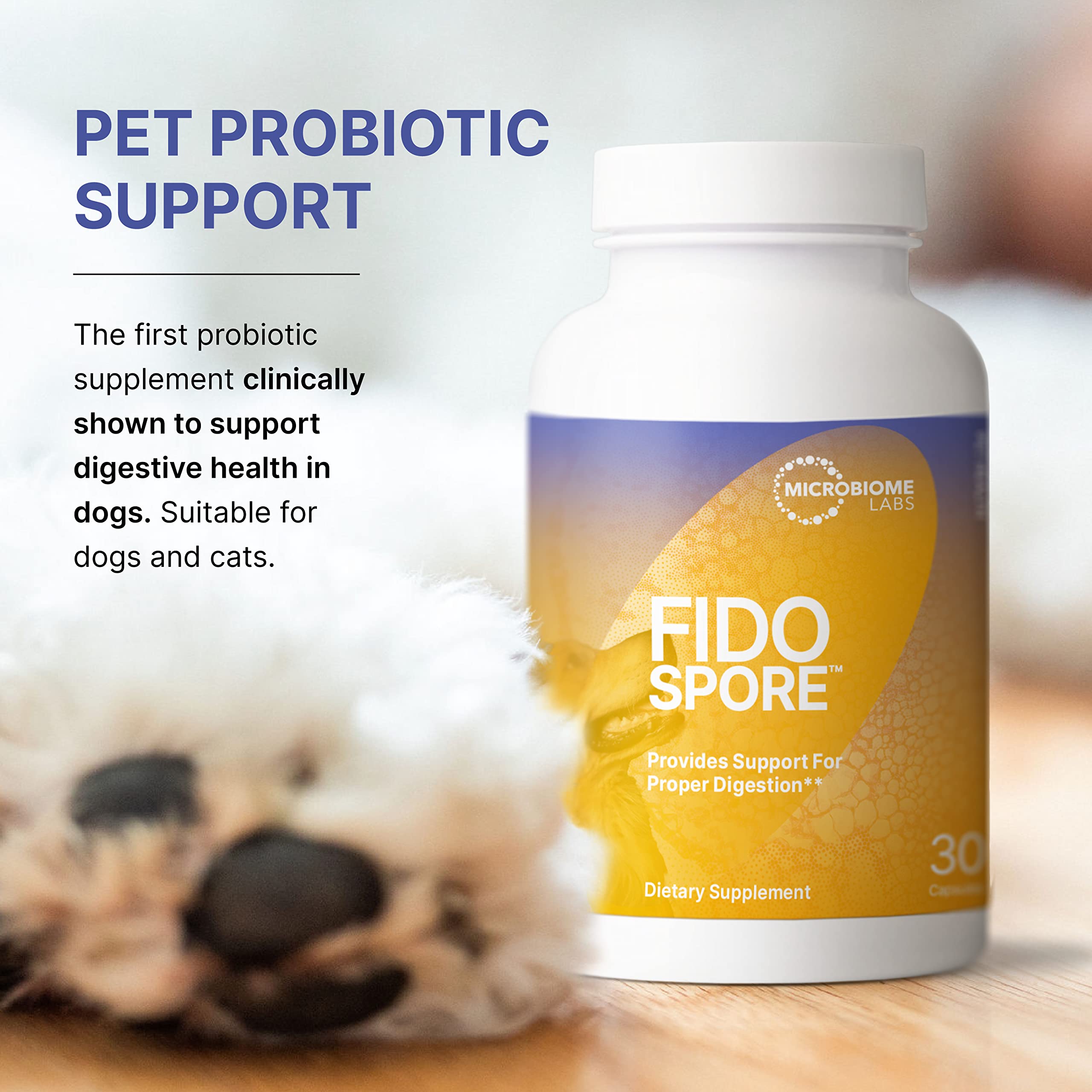 Microbiome Labs Kids & Pet Probiotic Bundle - MegaSporeBiotic for Children + FidoSpore Spore Based Probiotics for Dogs and Cats