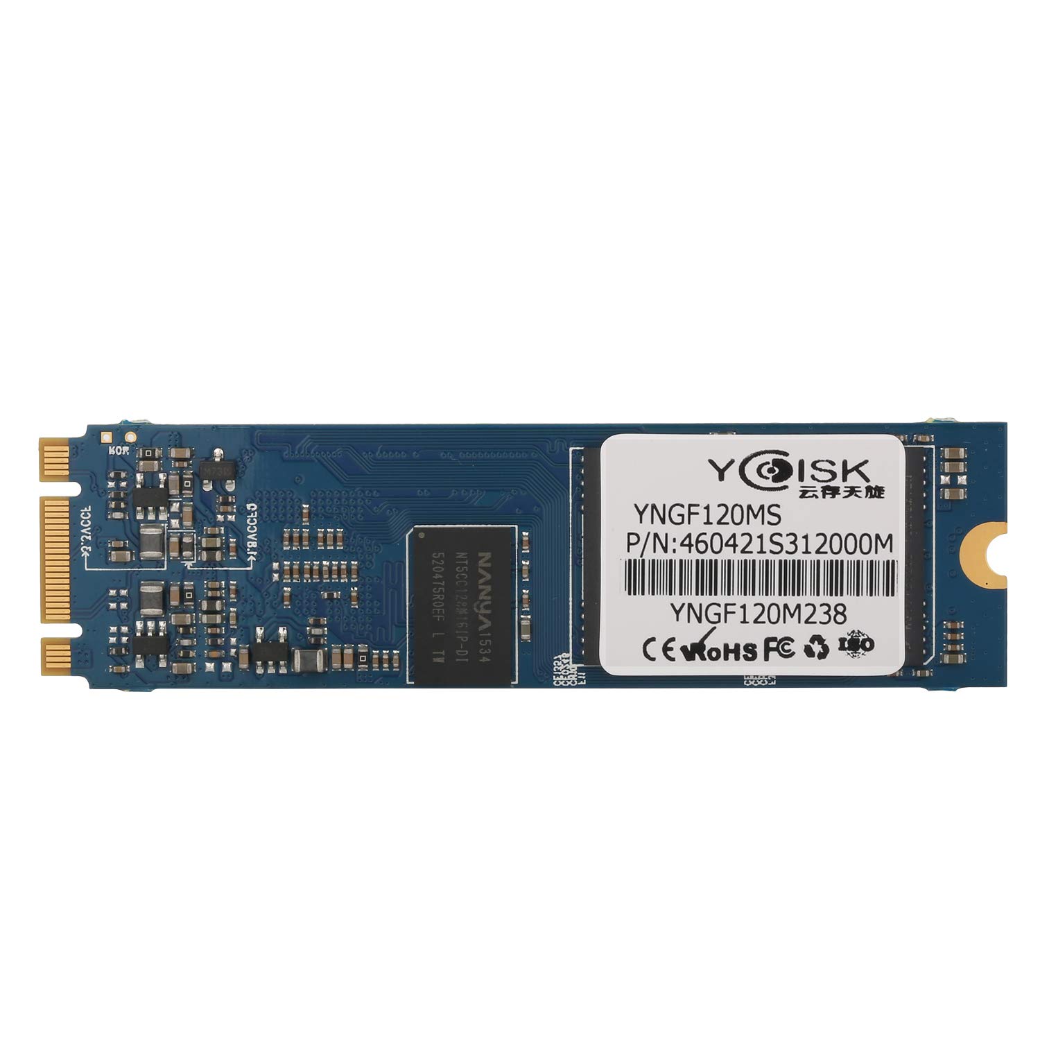Goldendisk 64GB NGFF SSD M.2 2280 2260 NAND SATA III 6Gb/s 60gb Internal Solid State Disk Tablet Mini PC SATA Drive (2280)