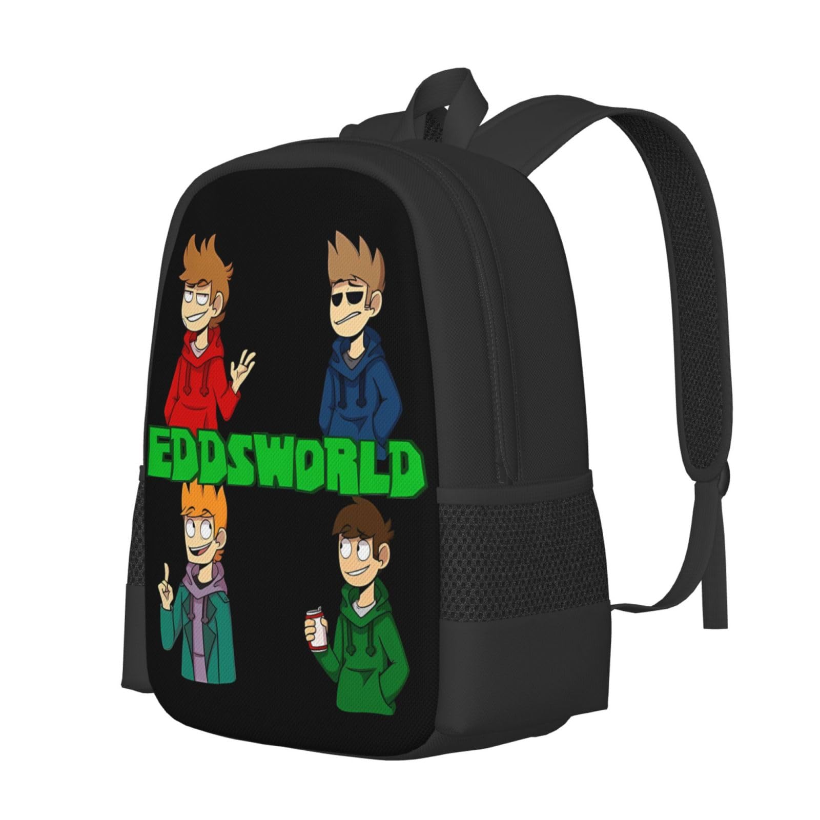 GLGFAS Eddsworld Backpack Large Capacity Leisure Travel Backpack Book Bag Outgoing Daypack 12.5x5.5x16.5 inch