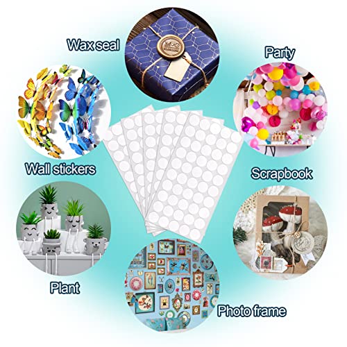 Palksky Adhesive Dots for Wax Seal, 250PCS Adhesive Wax Seal Backing for Wax Sealing, Transparent Removable Sticky Tack Putty for Wax Seal Stickers, Craft Adhesive Waxing(Diameter 1inch)
