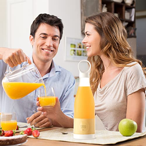 Portable Blender, Personal Blender for Shakes and Smoothies with USB Rechargeable Mini Fruit Juice Mixer, Personal Size Blender for Shakes and Smoothies Mini Juicer Cup Travel 450ML