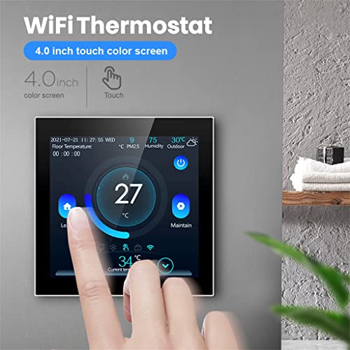 LNYHLXS Smart Floor Thermostat,Tuya Electric/Water Heating Temperature Controller Home(Water Heating)